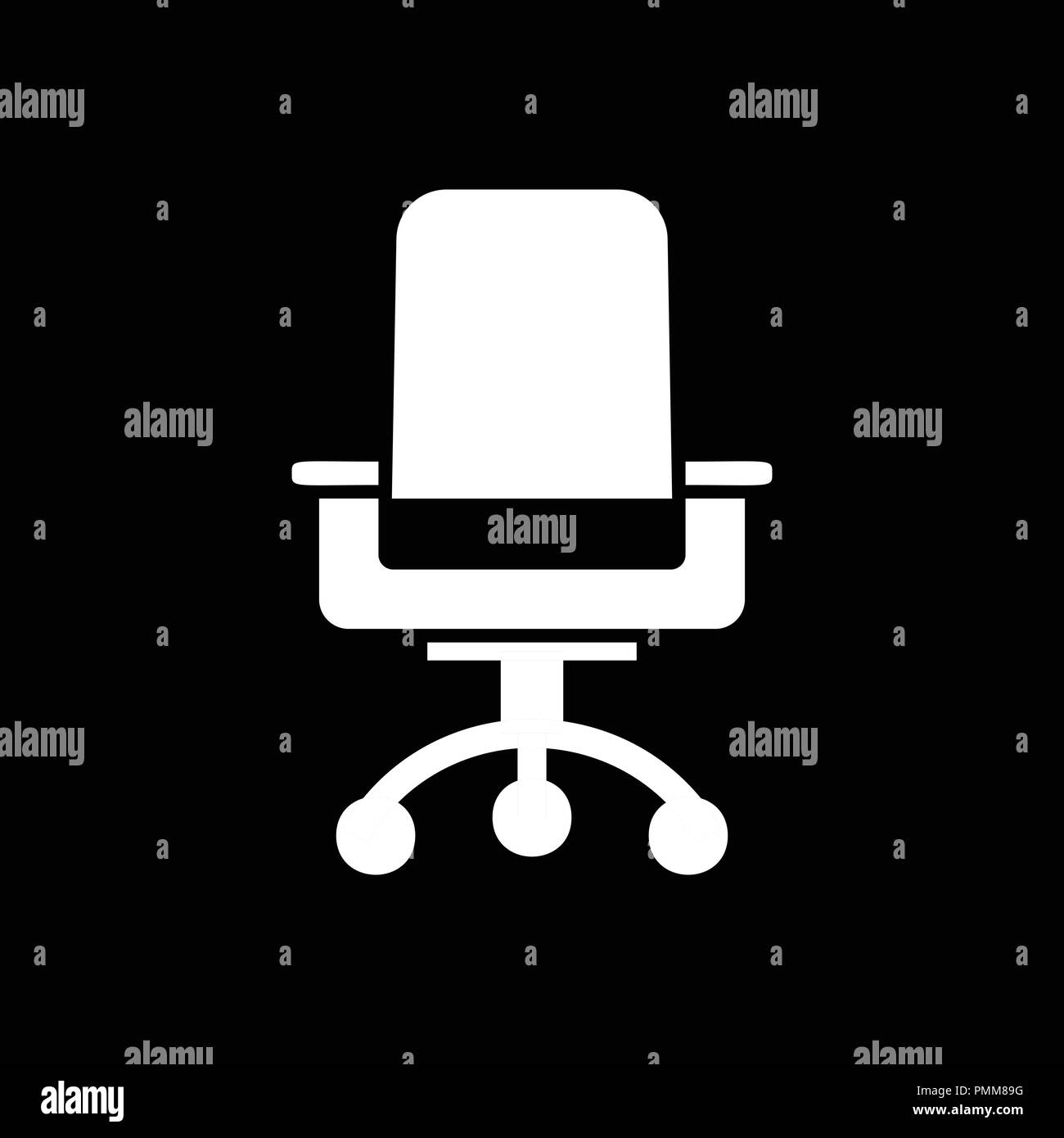 Modern office chair icon vector white Stock Vector Image & Art - Alamy