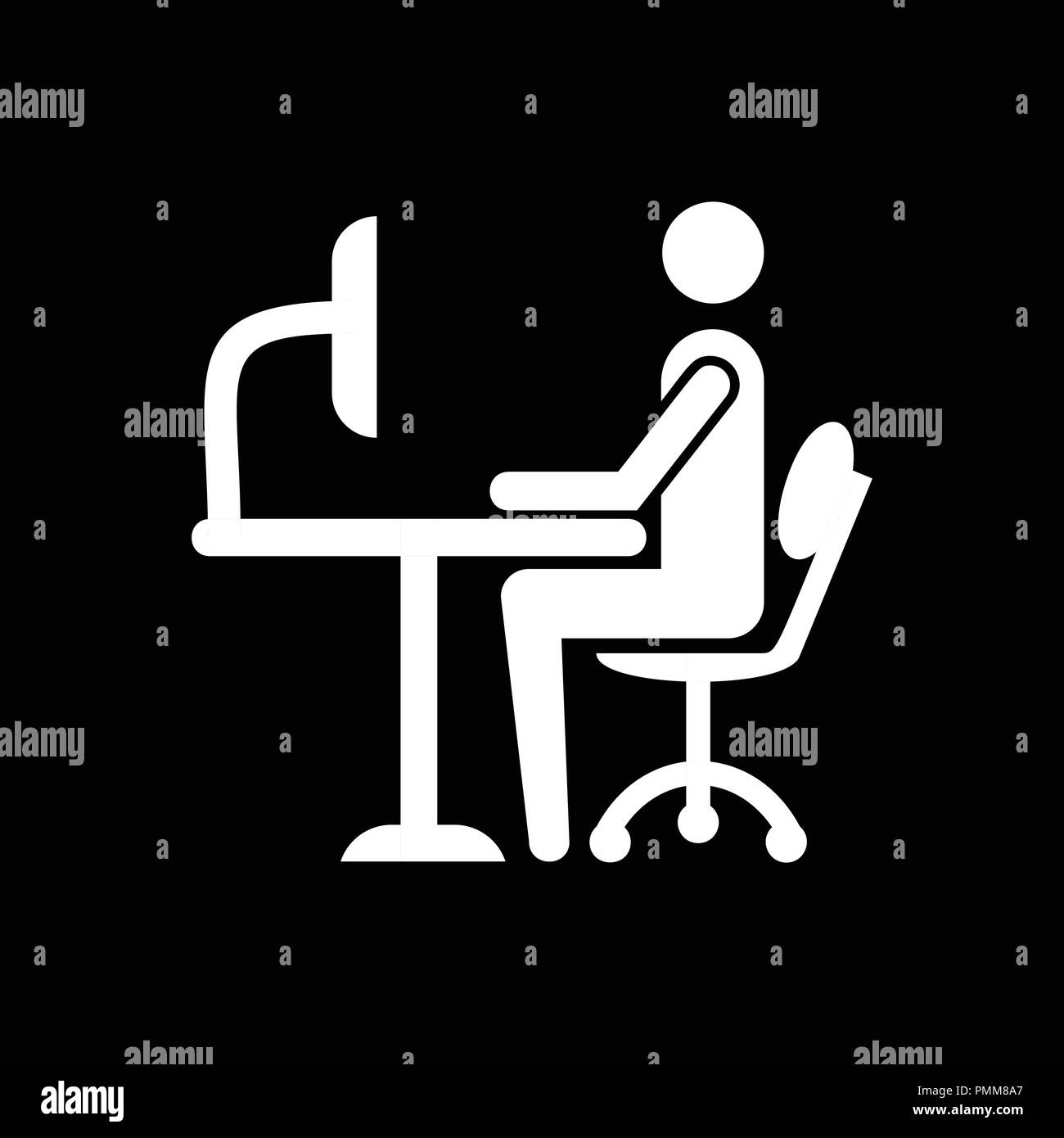 Businessman working in table Black and White Stock Photos & Images - Alamy