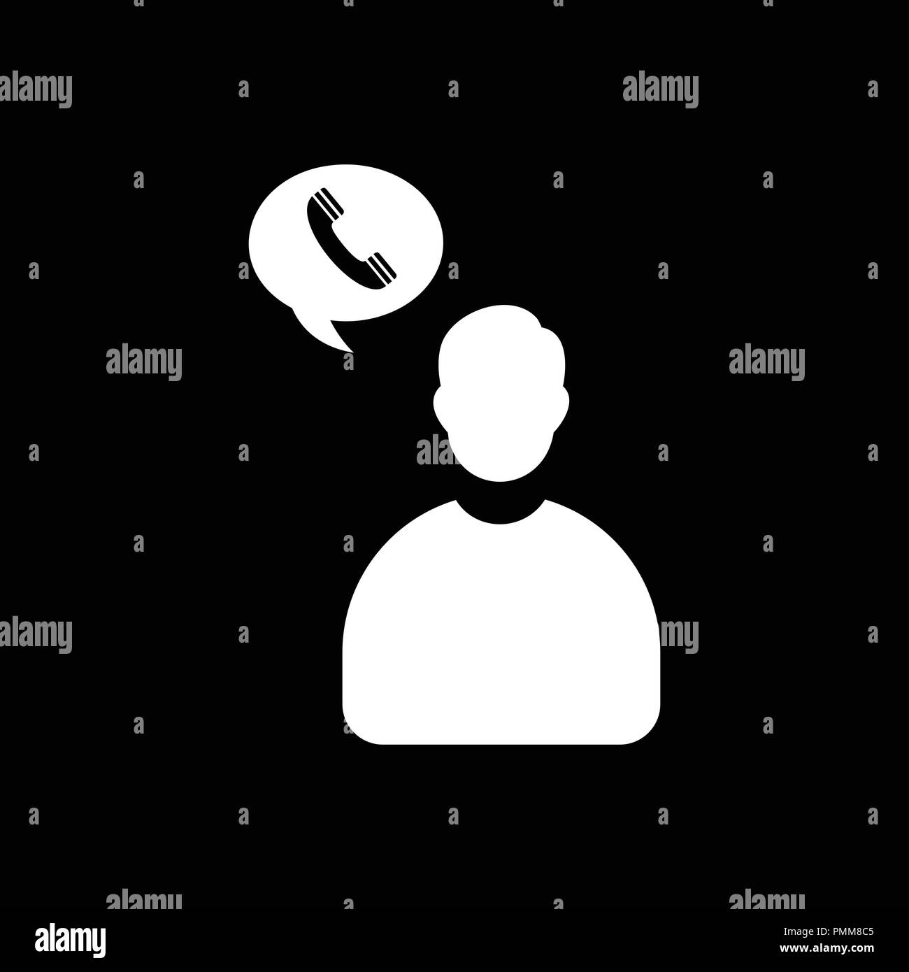 Business agent support icon white Stock Vector Image & Art - Alamy