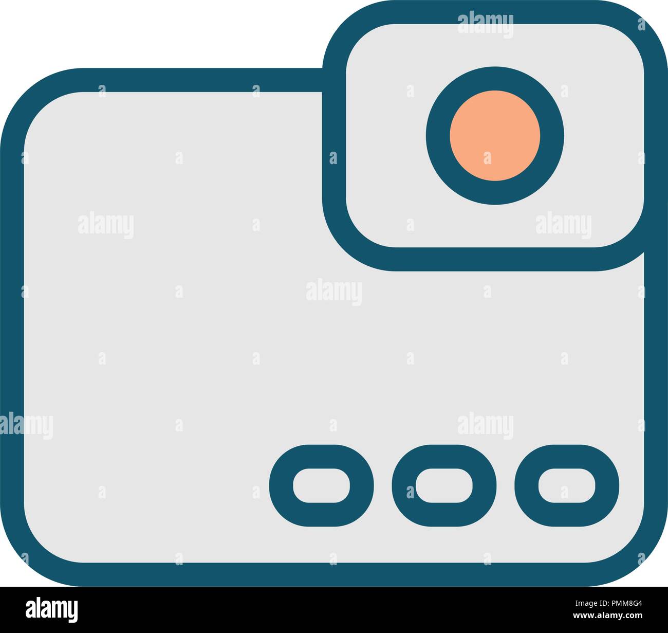Digital camera icon vector - linear mix colorful icon Stock Vector ...