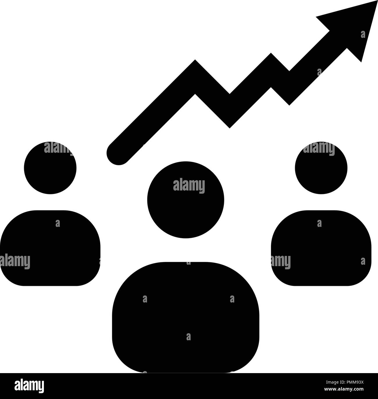 Business people growth icon black Stock Vector Image & Art - Alamy