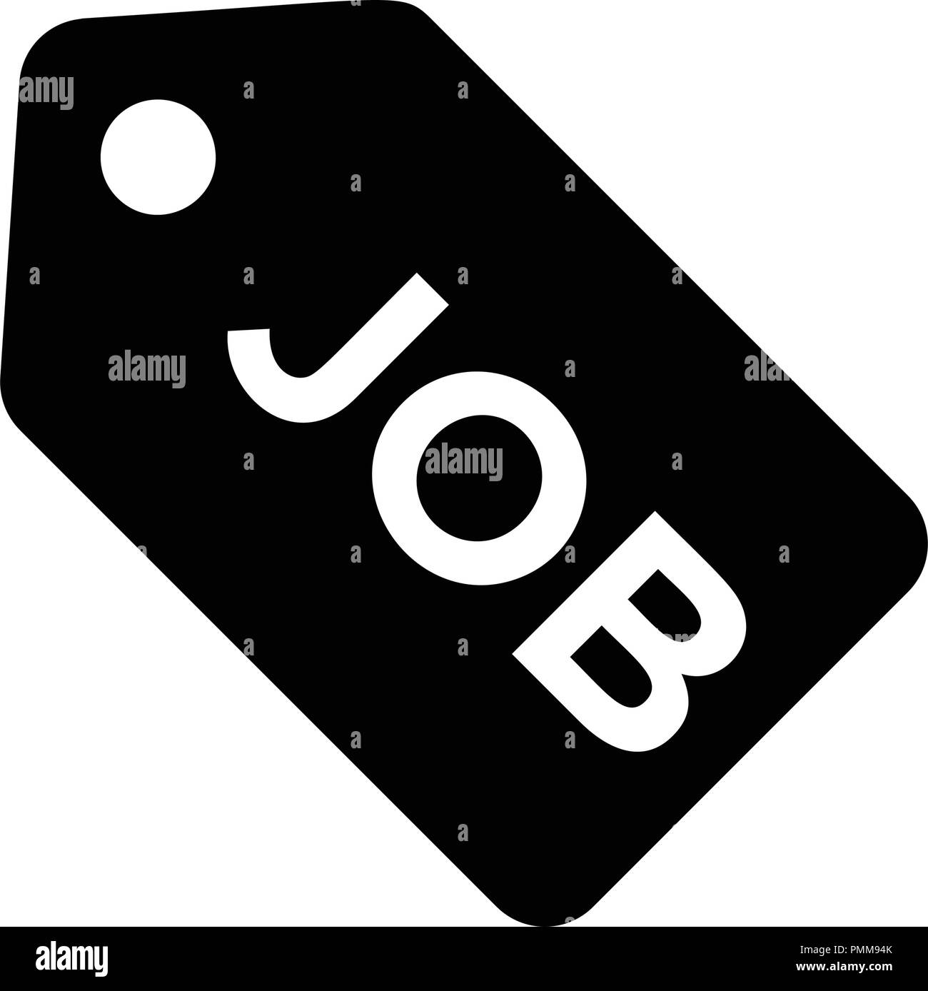 Job sign icon vector black Stock Vector Image & Art - Alamy