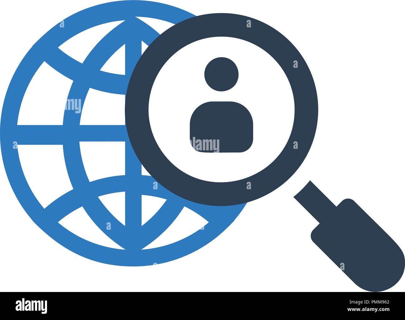 Human resources in world icon vector - blue Stock Vector Image & Art ...