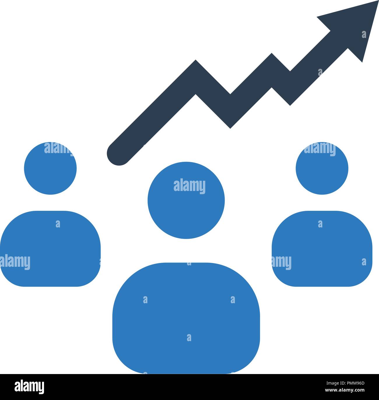 Business people growth icon blue Stock Vector Image & Art - Alamy
