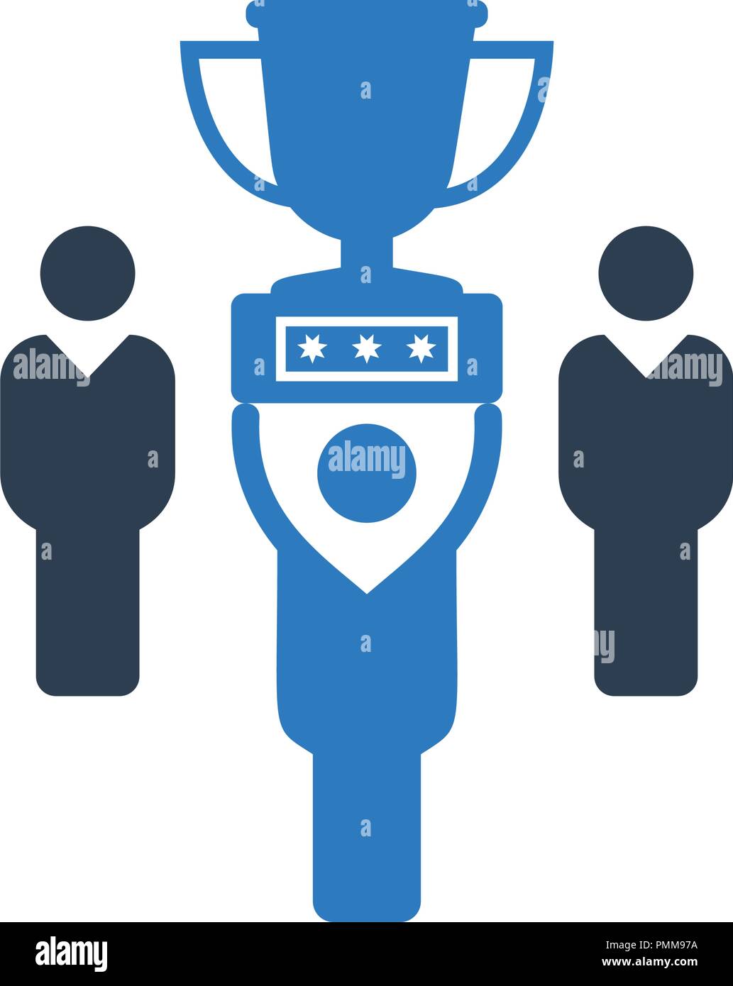 Business people success icon vector blue Stock Vector Image & Art - Alamy