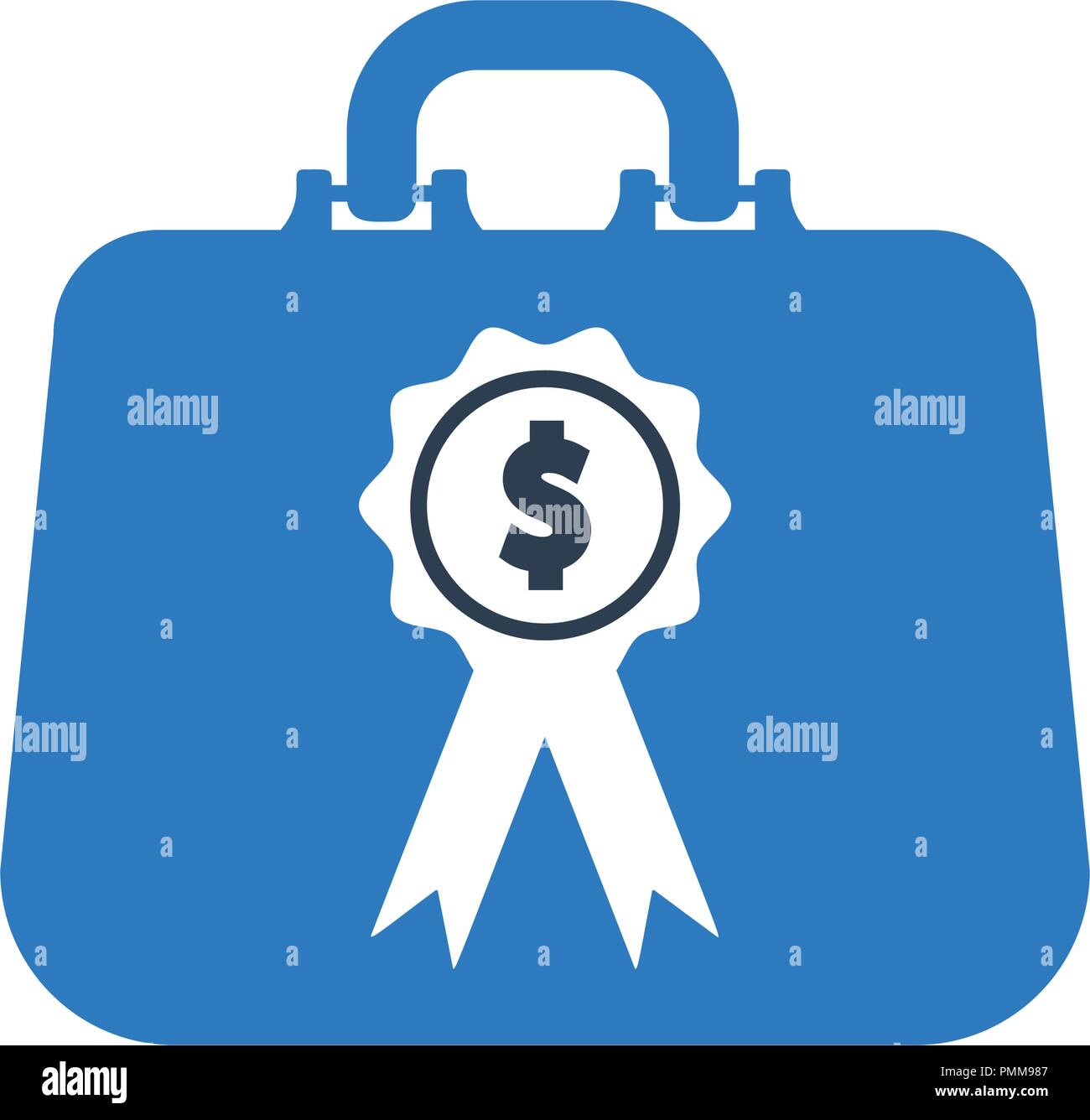 Business bag with the dollar sign - vector blue Stock Vector Image ...