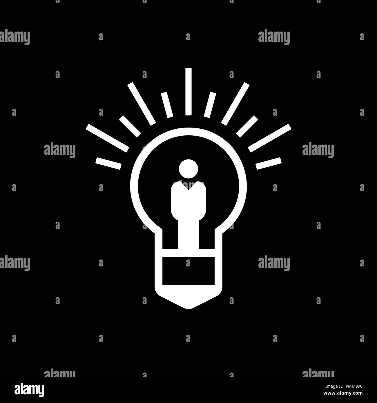 Business Idea icon vector white Stock Vector Image & Art - Alamy