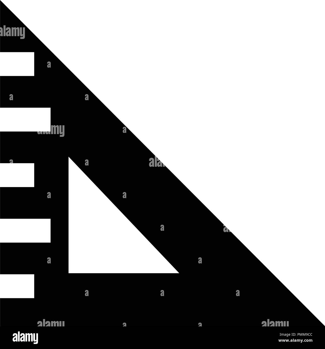 Triangular rule icon vector black Stock Vector Image & Art - Alamy