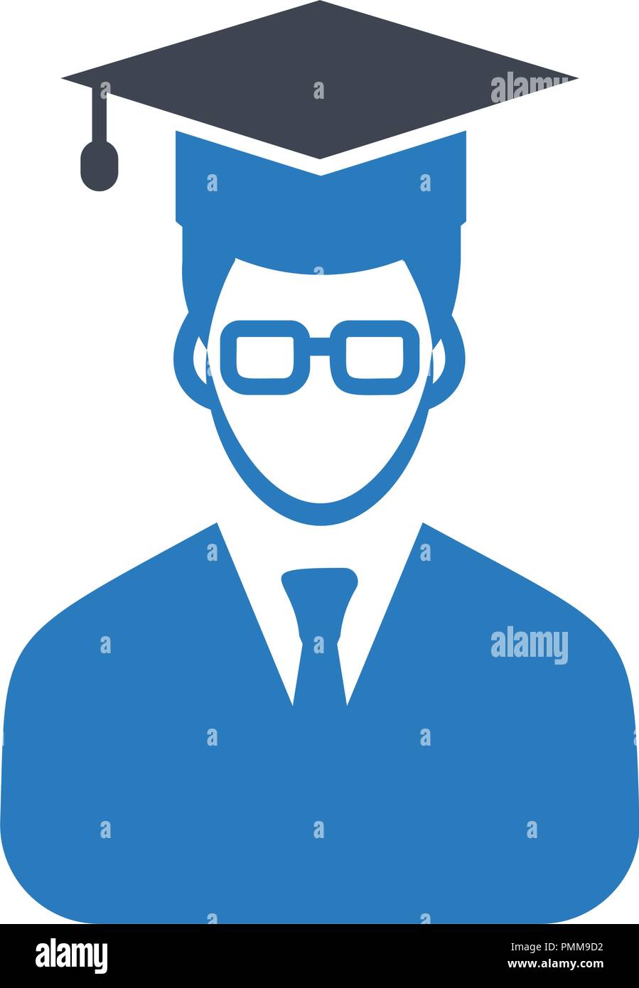 Blue graduation graduate Stock Vector Images - Alamy