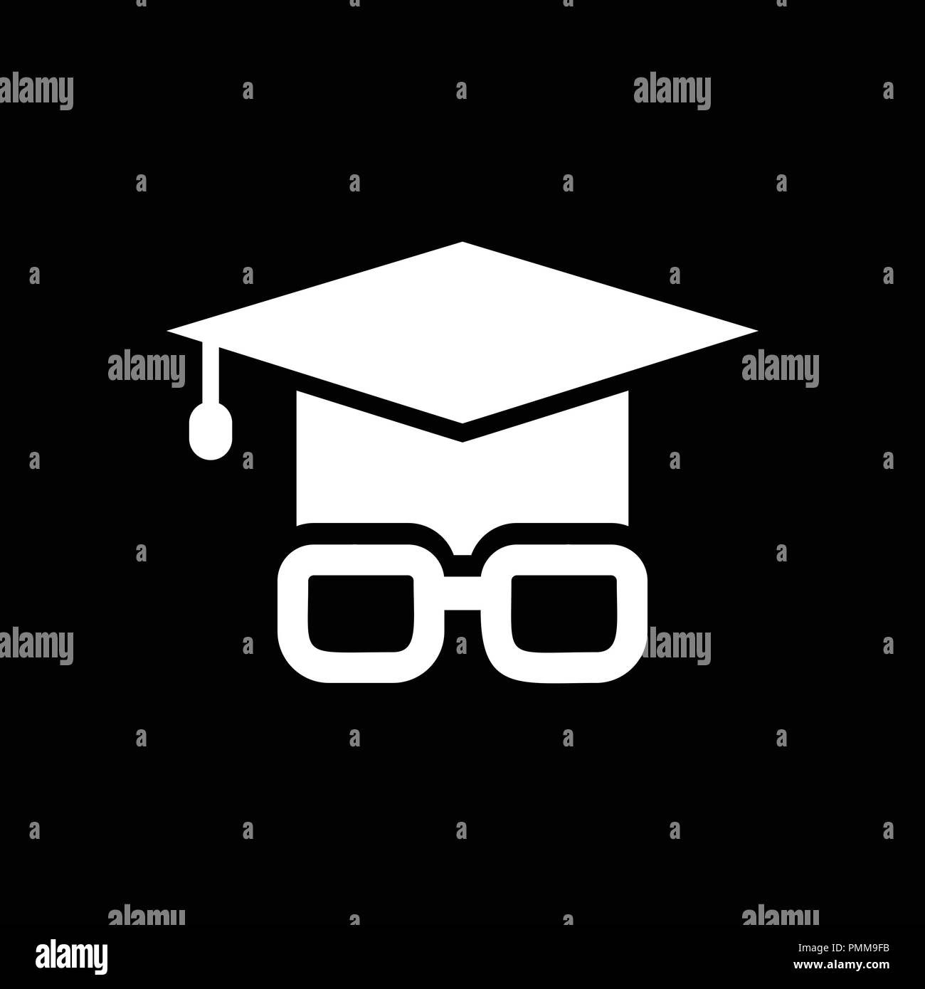 Education concept student glasses Black and White Stock Photos & Images ...
