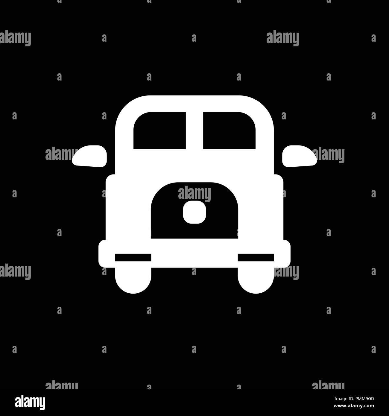 Bus vector icon for public transport school bus - white Stock Vector ...