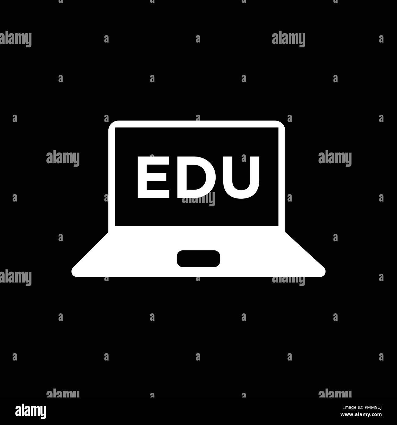 Education online concepts - laptop symbol vector white Stock Vector ...