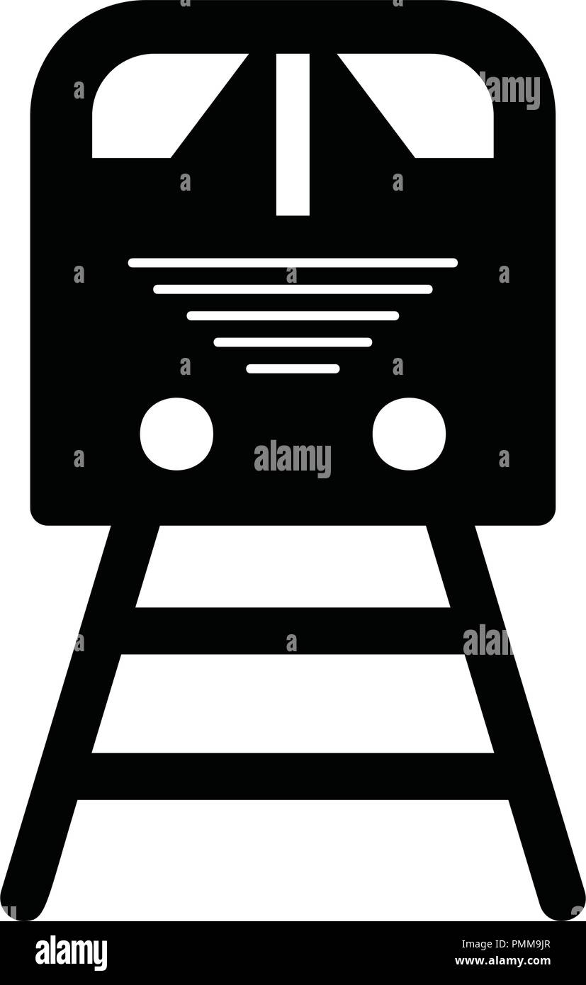 Train track silhouette Stock Vector Images - Alamy