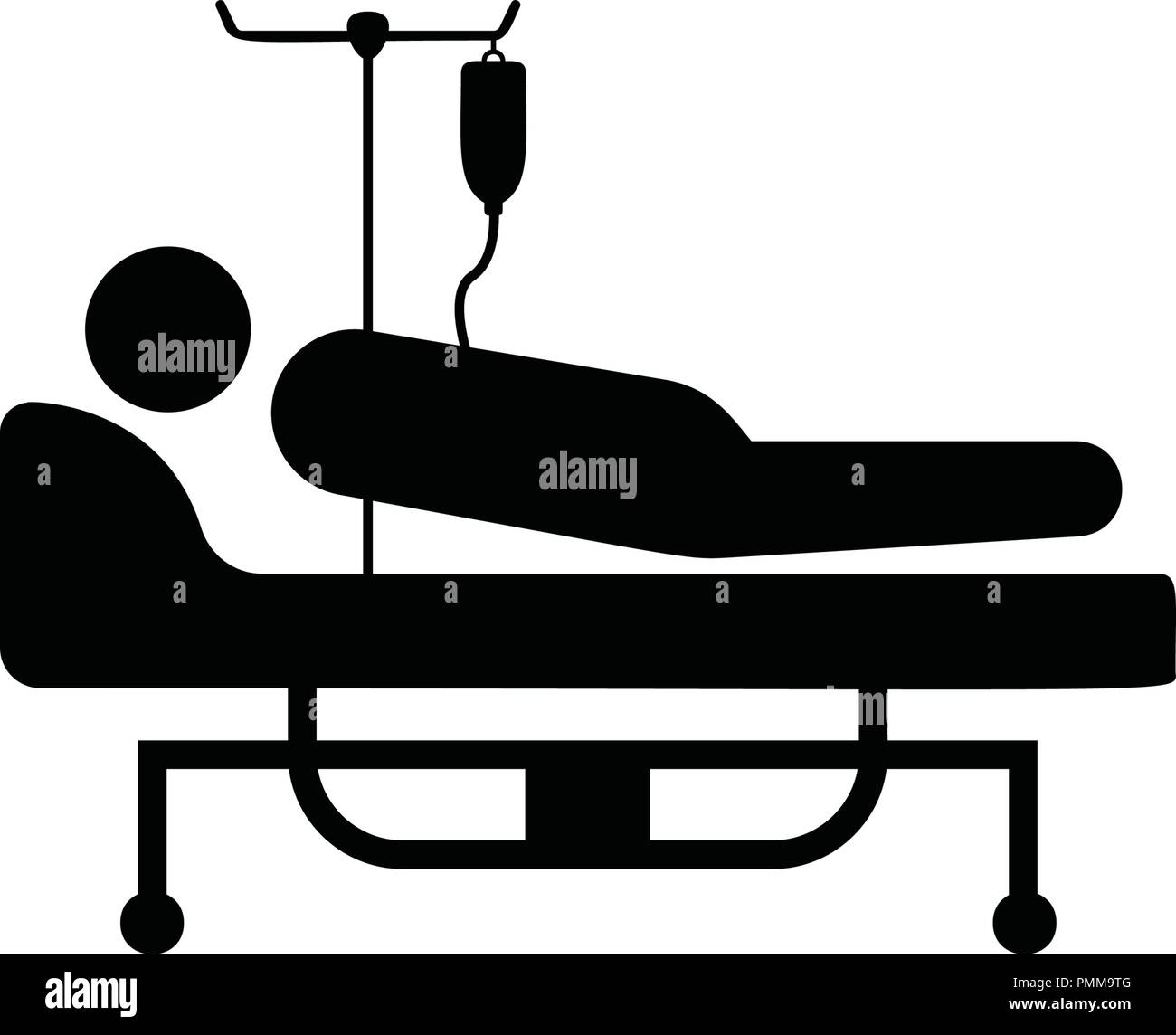 Patient Hospital Bed Stock Vector Images - Alamy