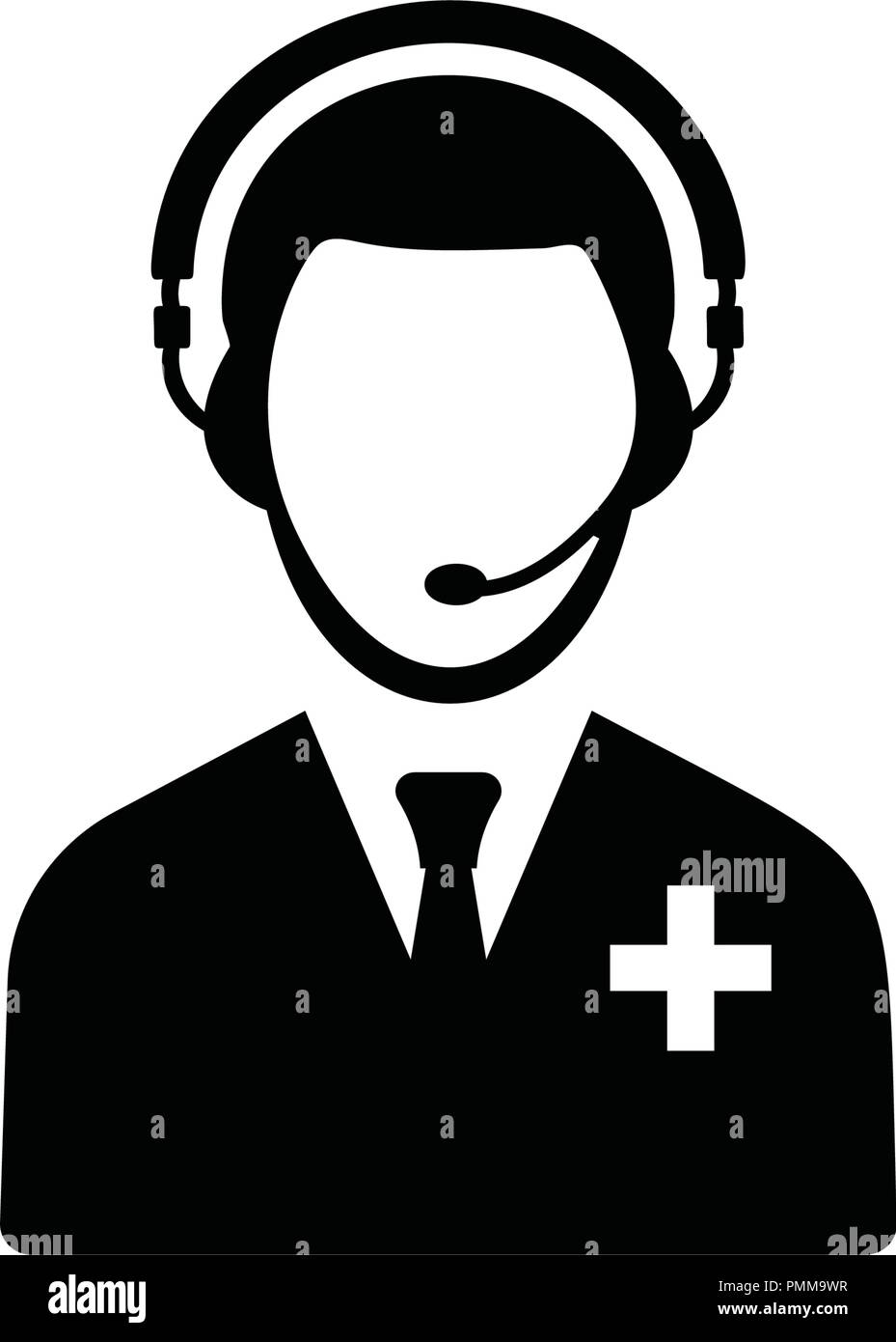 Medical call center icon black Stock Vector Image & Art - Alamy