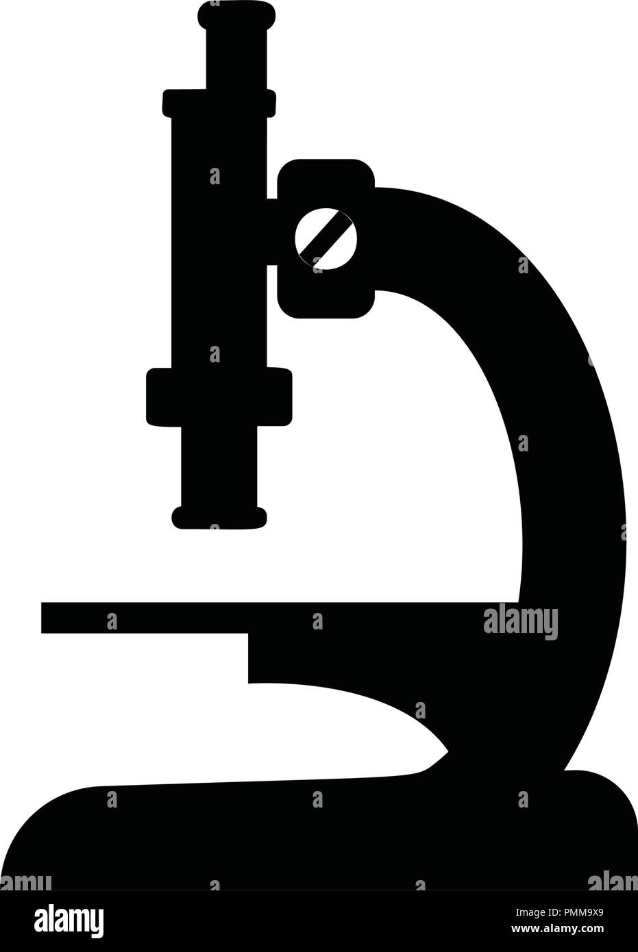 Microscope Icon 1 Vector Black Stock Vector Image & Art - Alamy