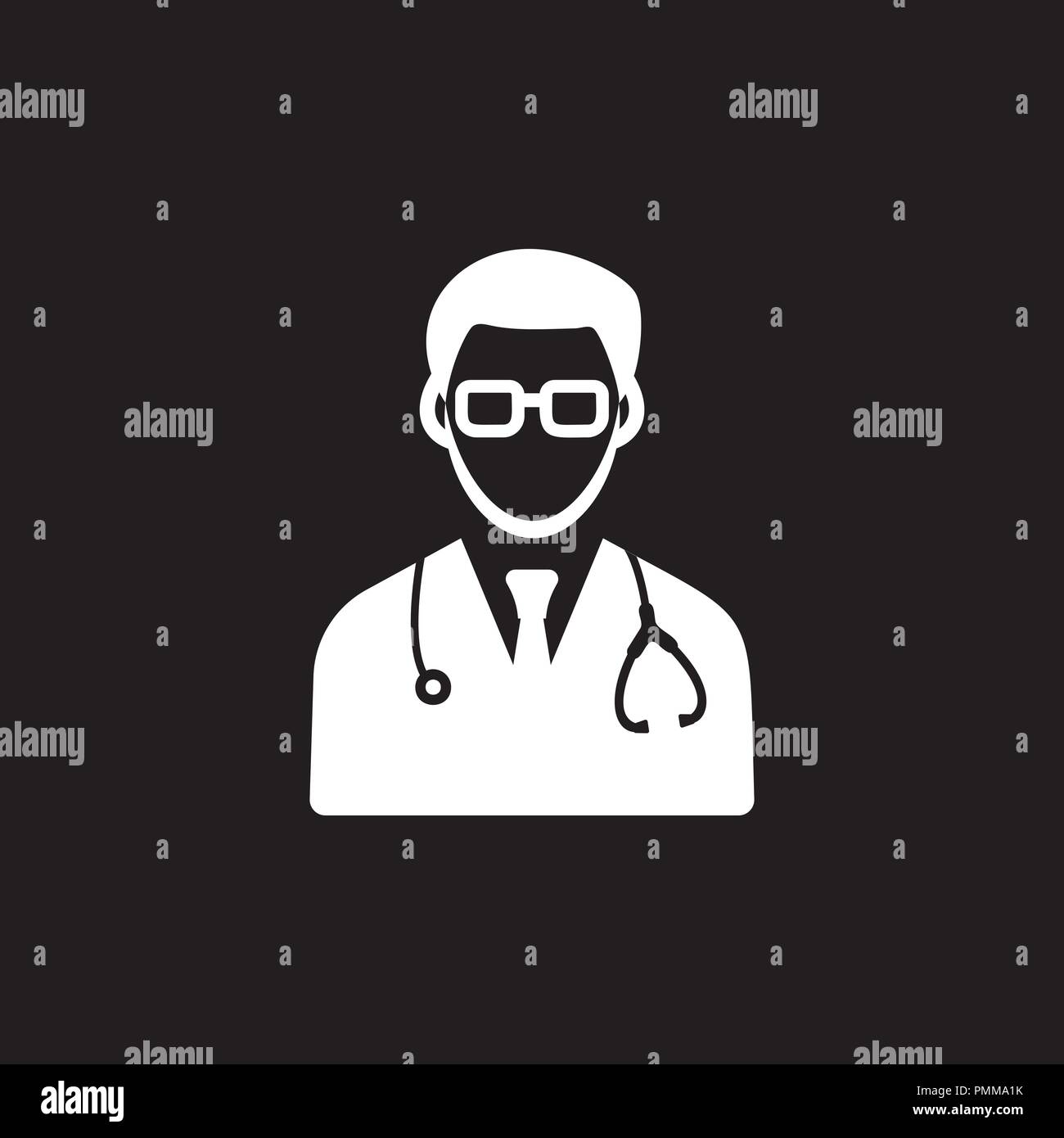 Doctor Icon Vector White Stock Vector Image & Art - Alamy