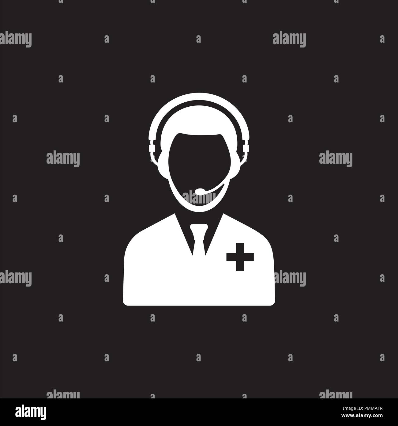 Medical call center icon white Stock Vector Image & Art - Alamy