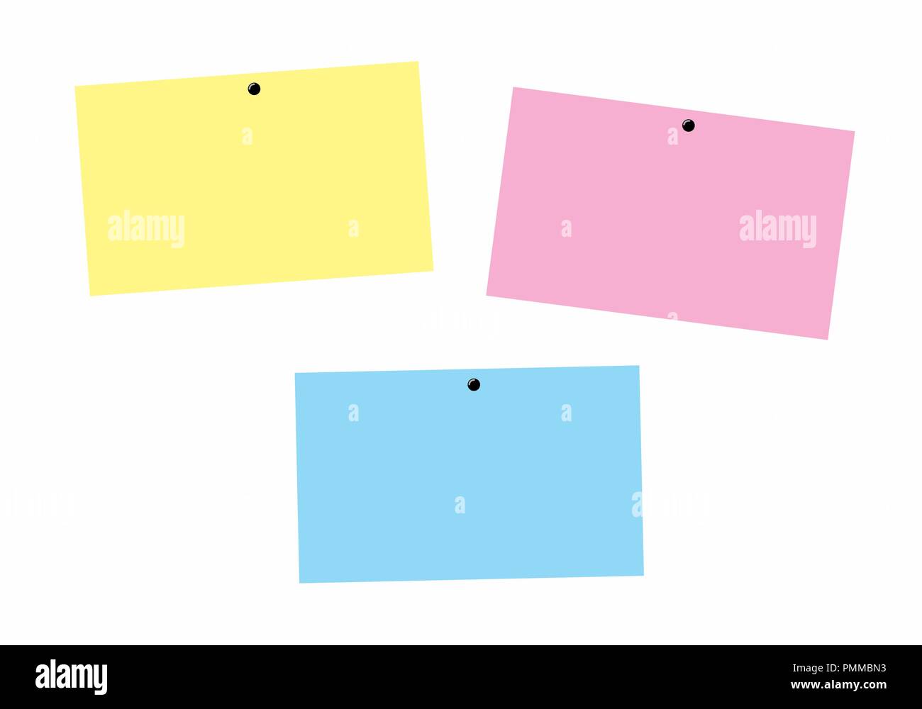 Illustration of colorful post-its on white background Stock Vector ...