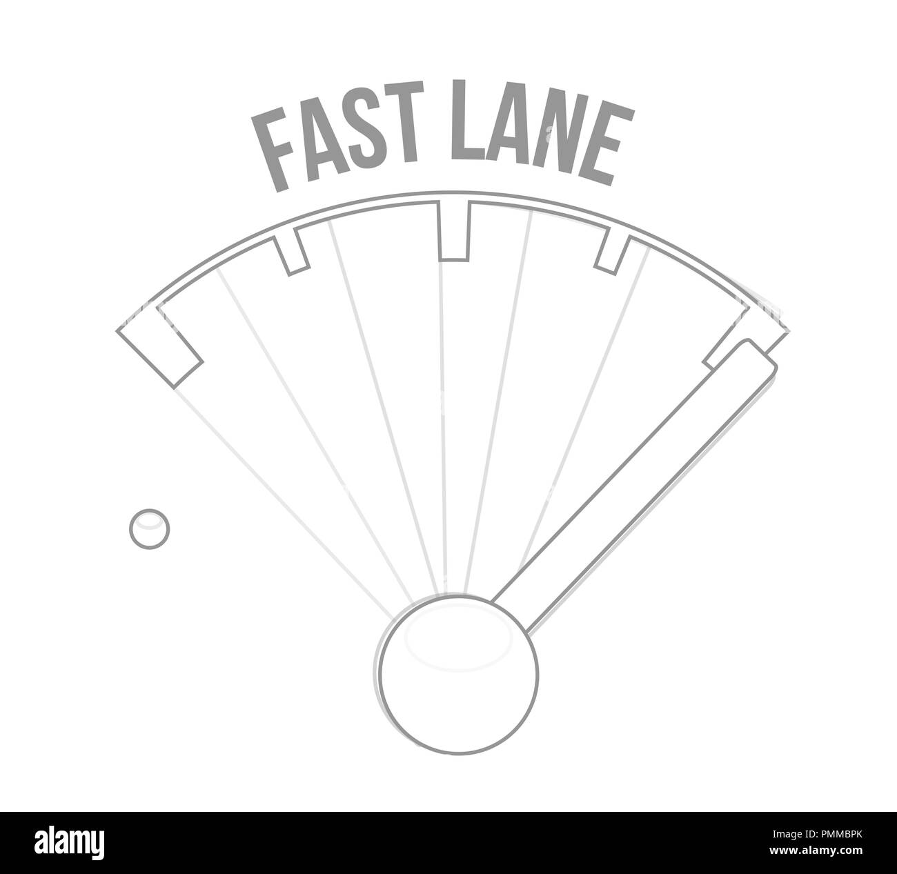 Fast lane speedometer message concept illustration isolated over a ...