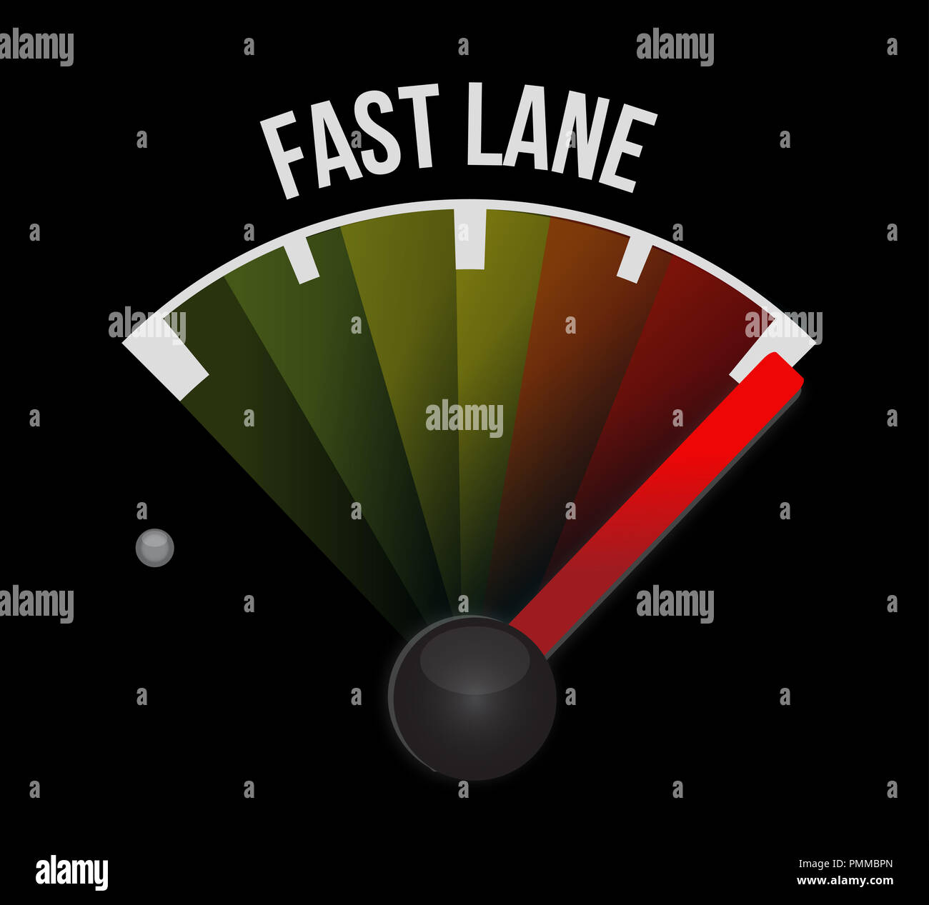 Fast lane speedometer message concept illustration isolated over a ...