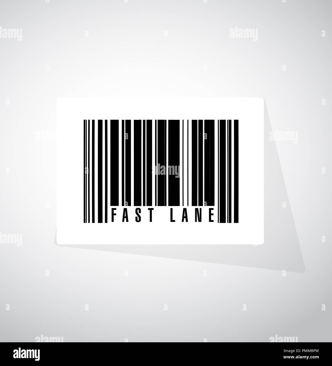 Fast lane barcode message concept illustration design background Stock ...