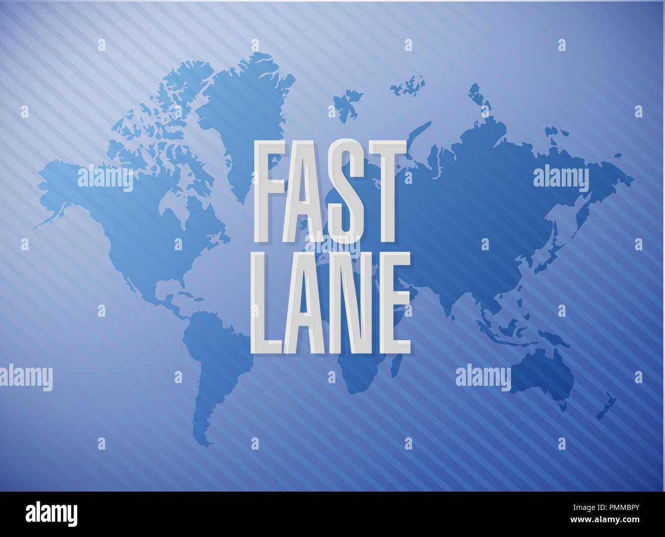 Fast lane message concept illustration isolated over a world map ...