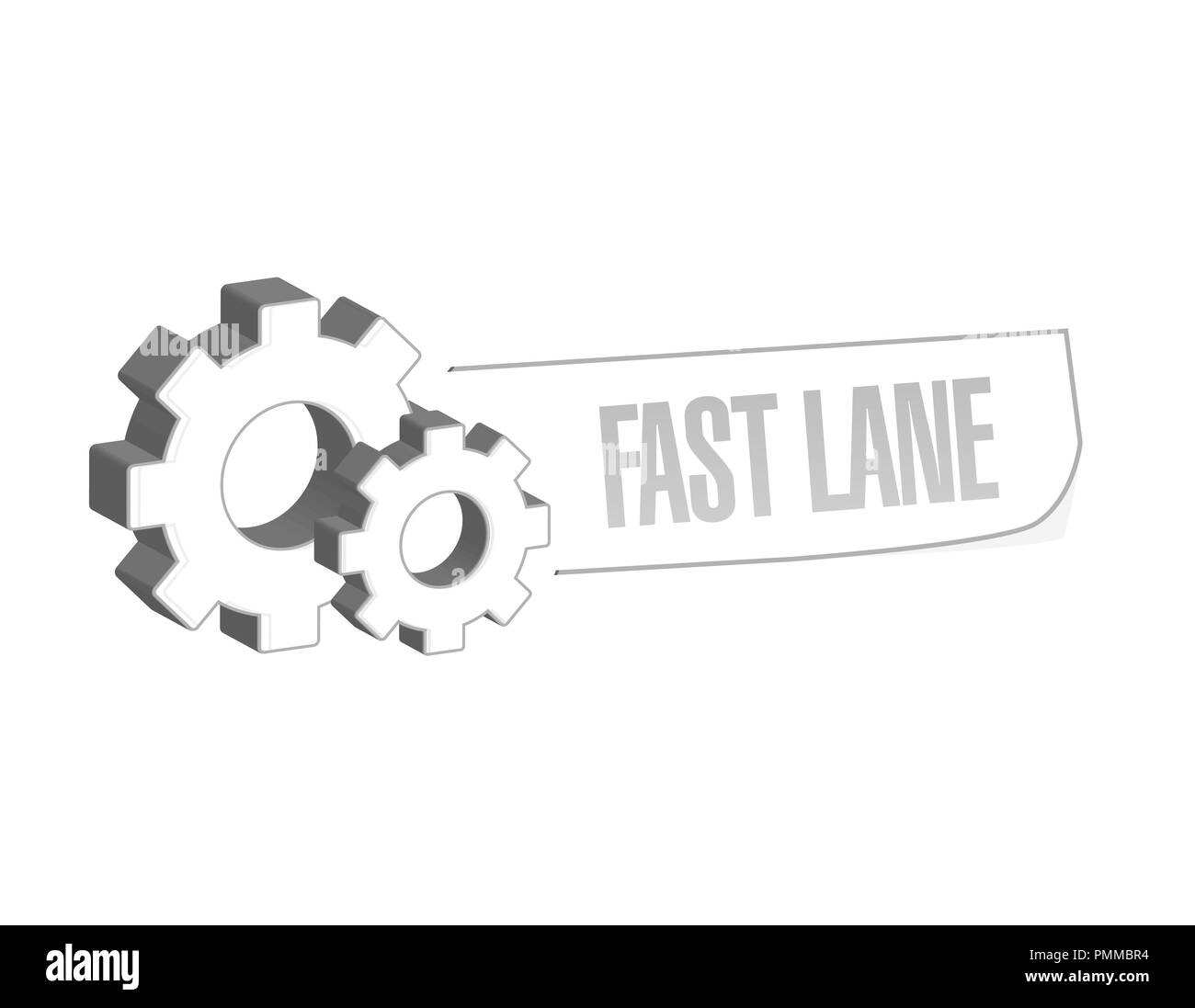 Fast lane Industrial message concept illustration isolated over a white ...