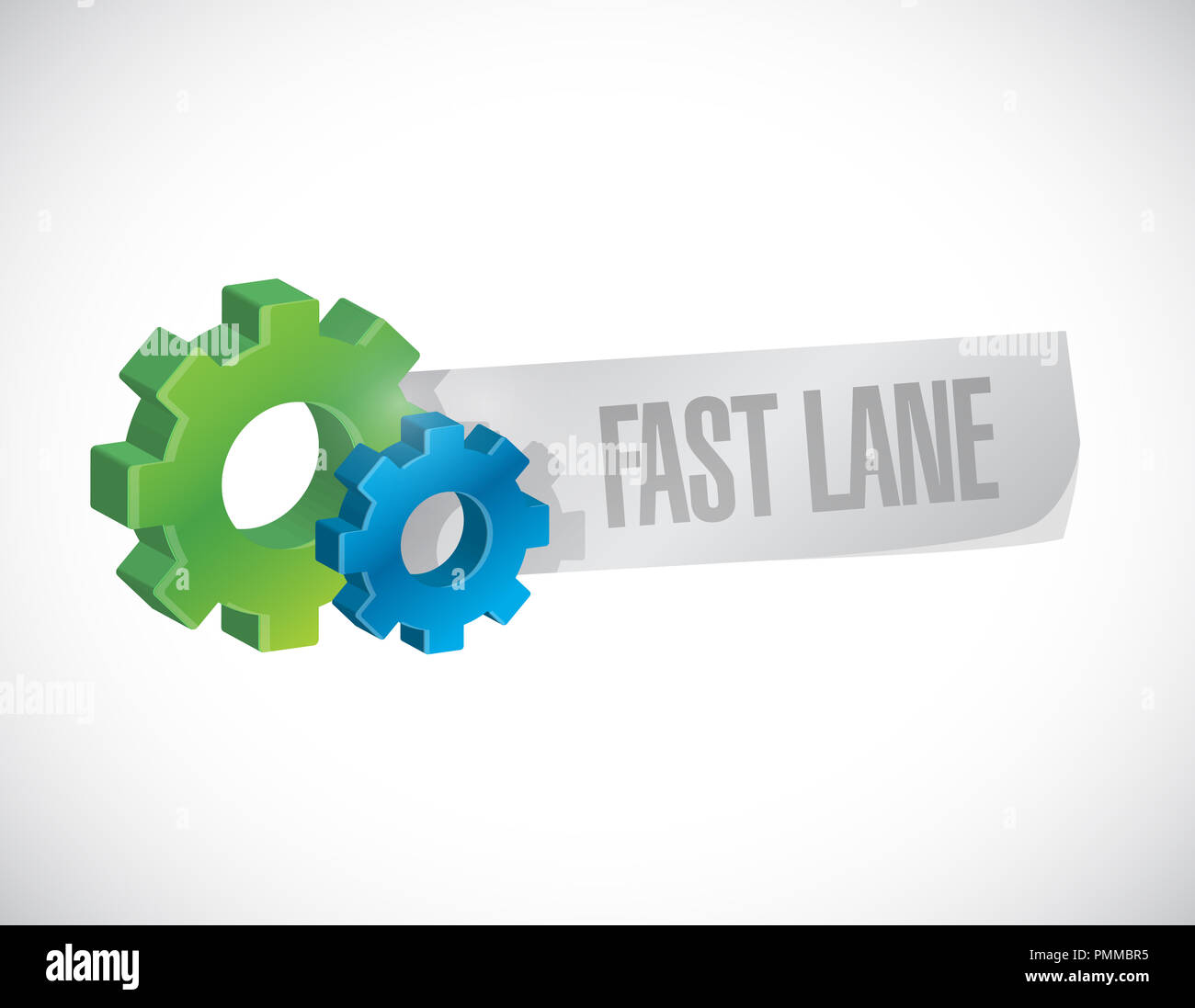 Fast lane Industrial message concept illustration isolated over a white ...