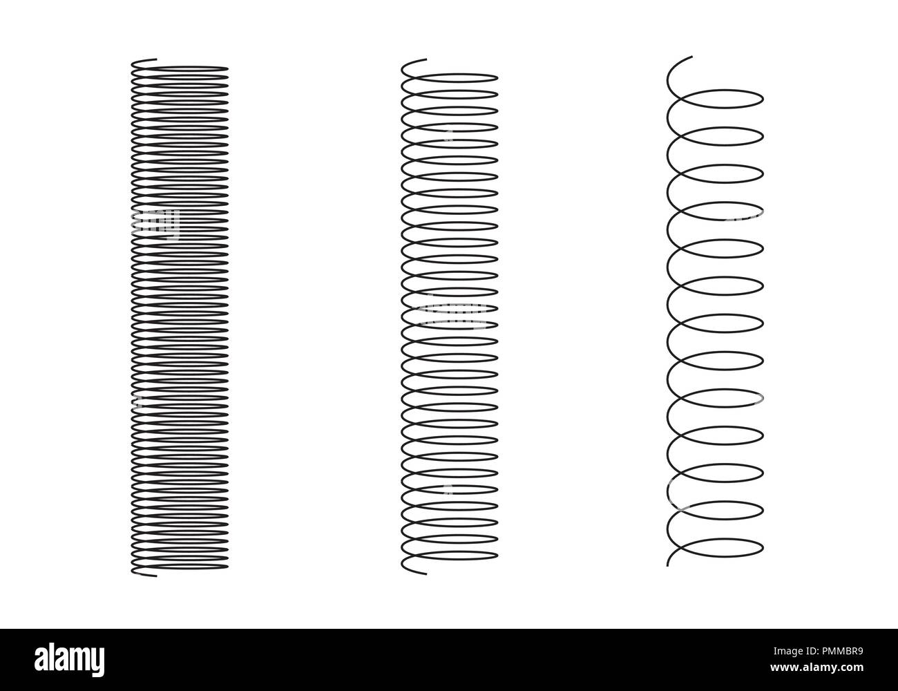 Illustration of different springs on white background Stock Vector ...