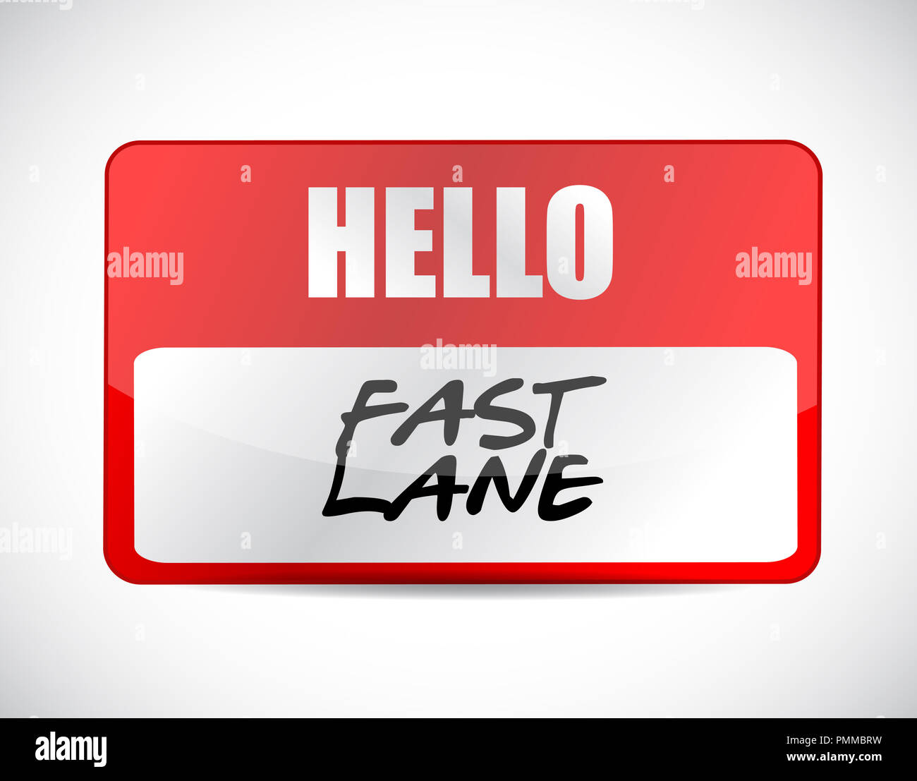Fast lane name tag sign concept illustration isolated over a white ...