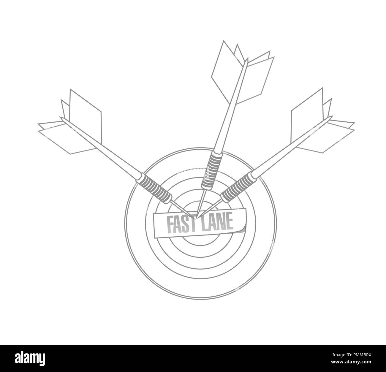 Fast lane Target concept illustration isolated over a white background ...