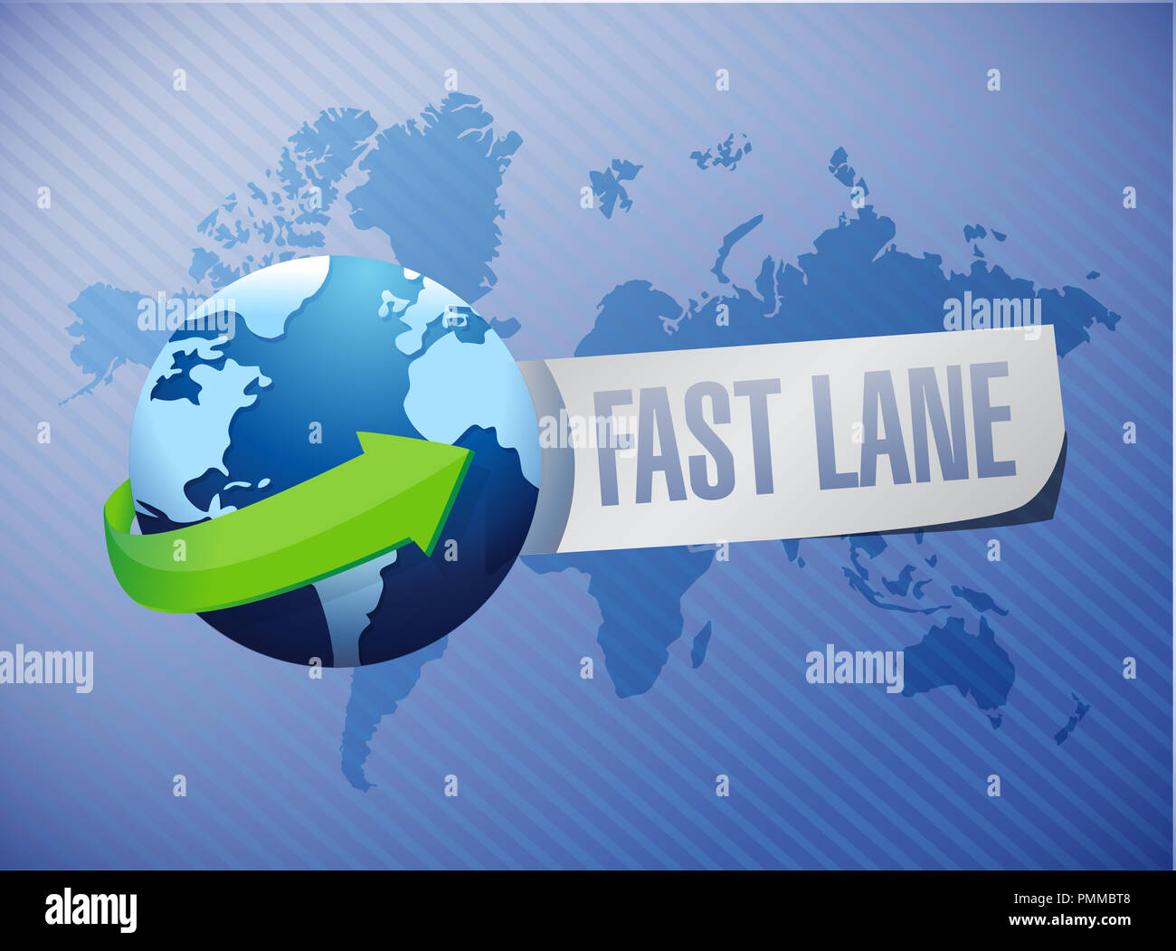 Fast lane International message message concept illustration isolated ...