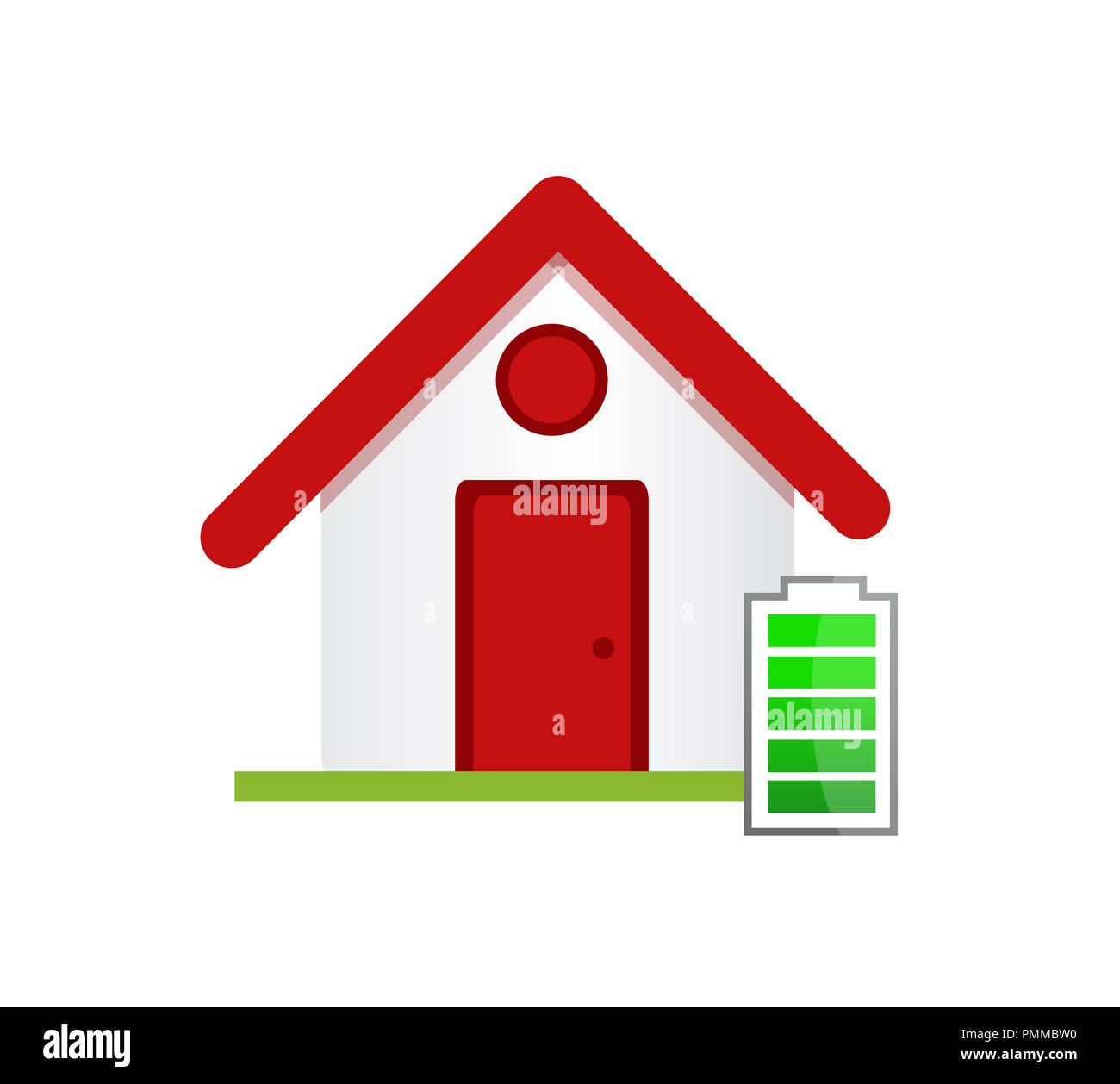 House and medical symbol icon over a white background Stock Photo - Alamy