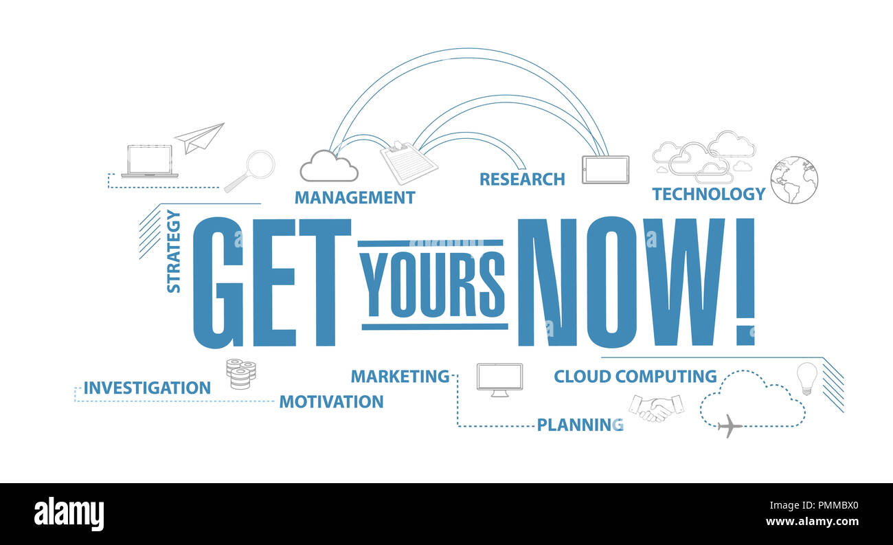 get yours now diagram plan concept isolated over a white background ...