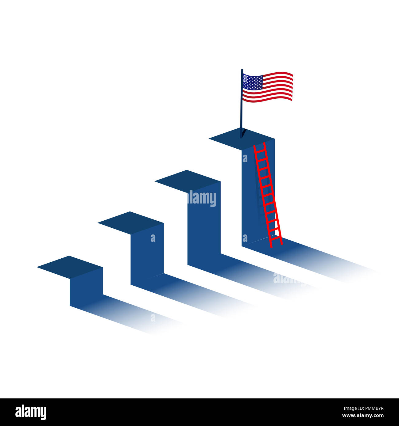 United states flag graph hi-res stock photography and images - Alamy