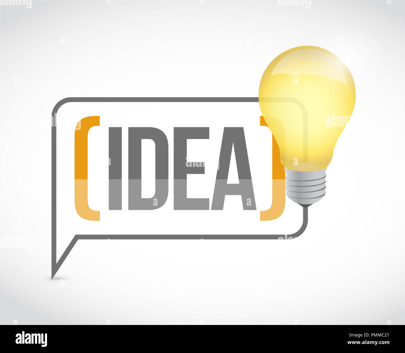 bright ideas light bulb concept. bussiness concept illustration. over a ...