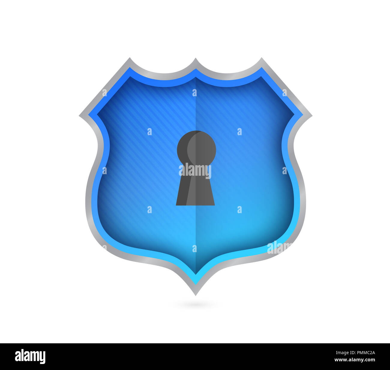 shield key hole security. Vector Illustration. isolated over white ...