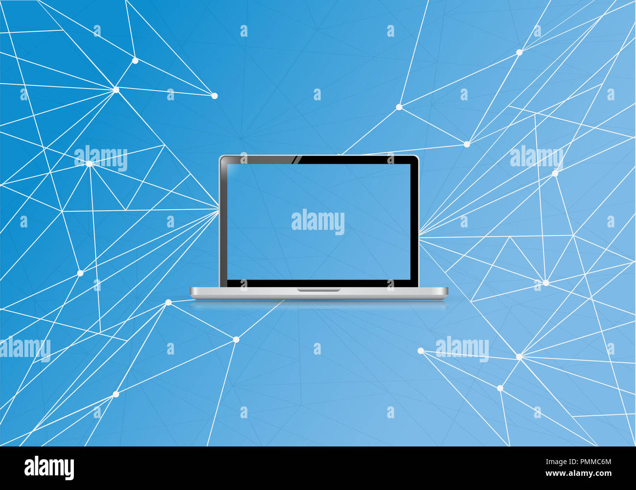 Technology link network diagram. bussiness concept illustration. over a ...