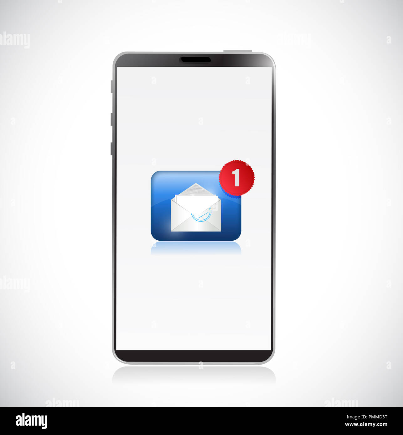 New message on mobile phone. Concept. Vector Illustration. isolated ...