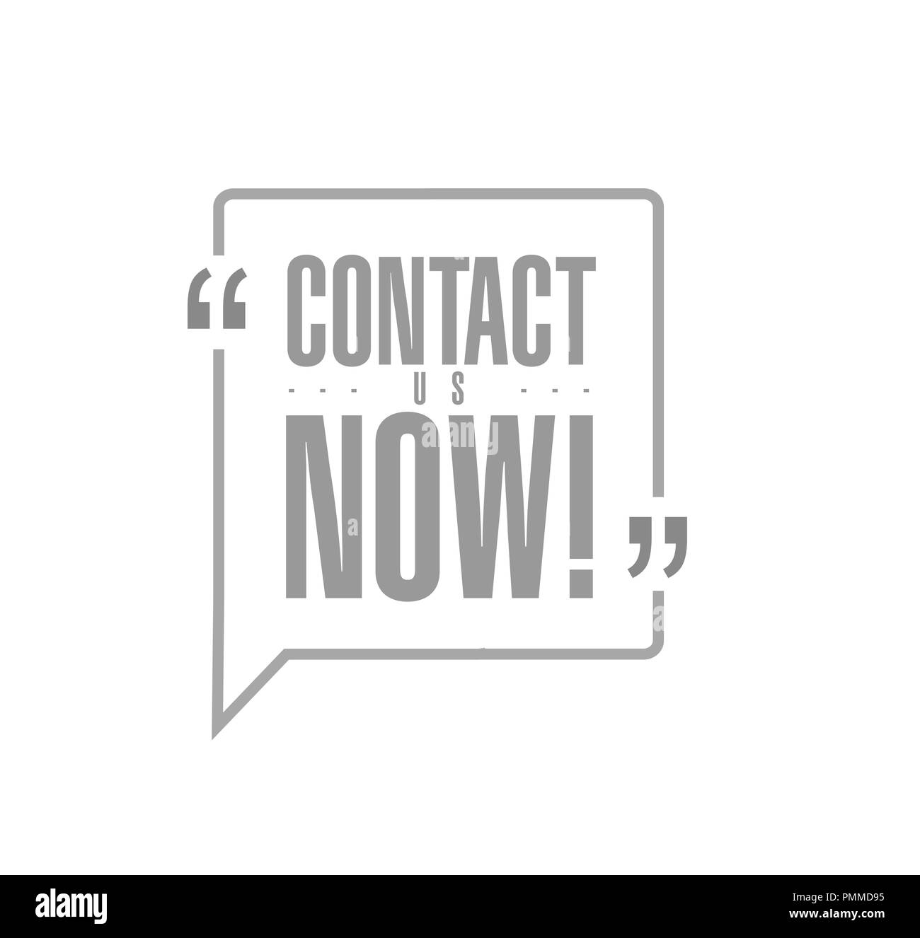 contact us now line quote message concept isolated over a white ...
