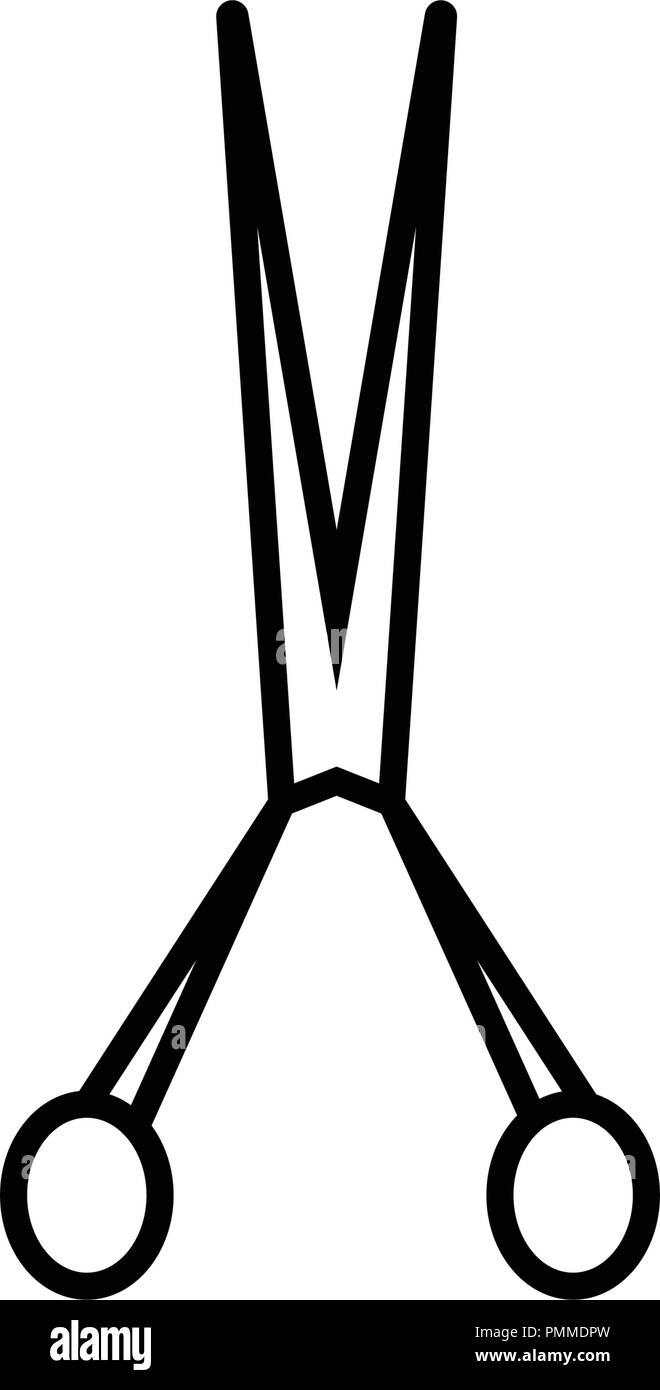 Scissors icon vector line art Stock Vector Image & Art - Alamy