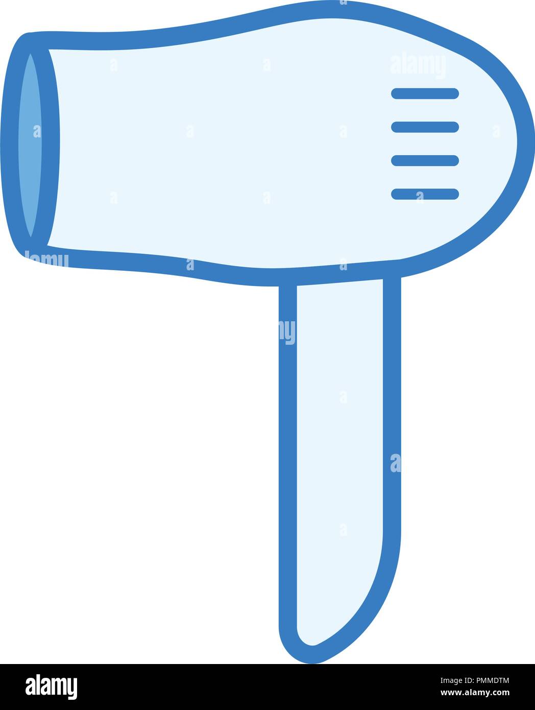 Hair dryer line icon vector blue Stock Vector Image & Art - Alamy