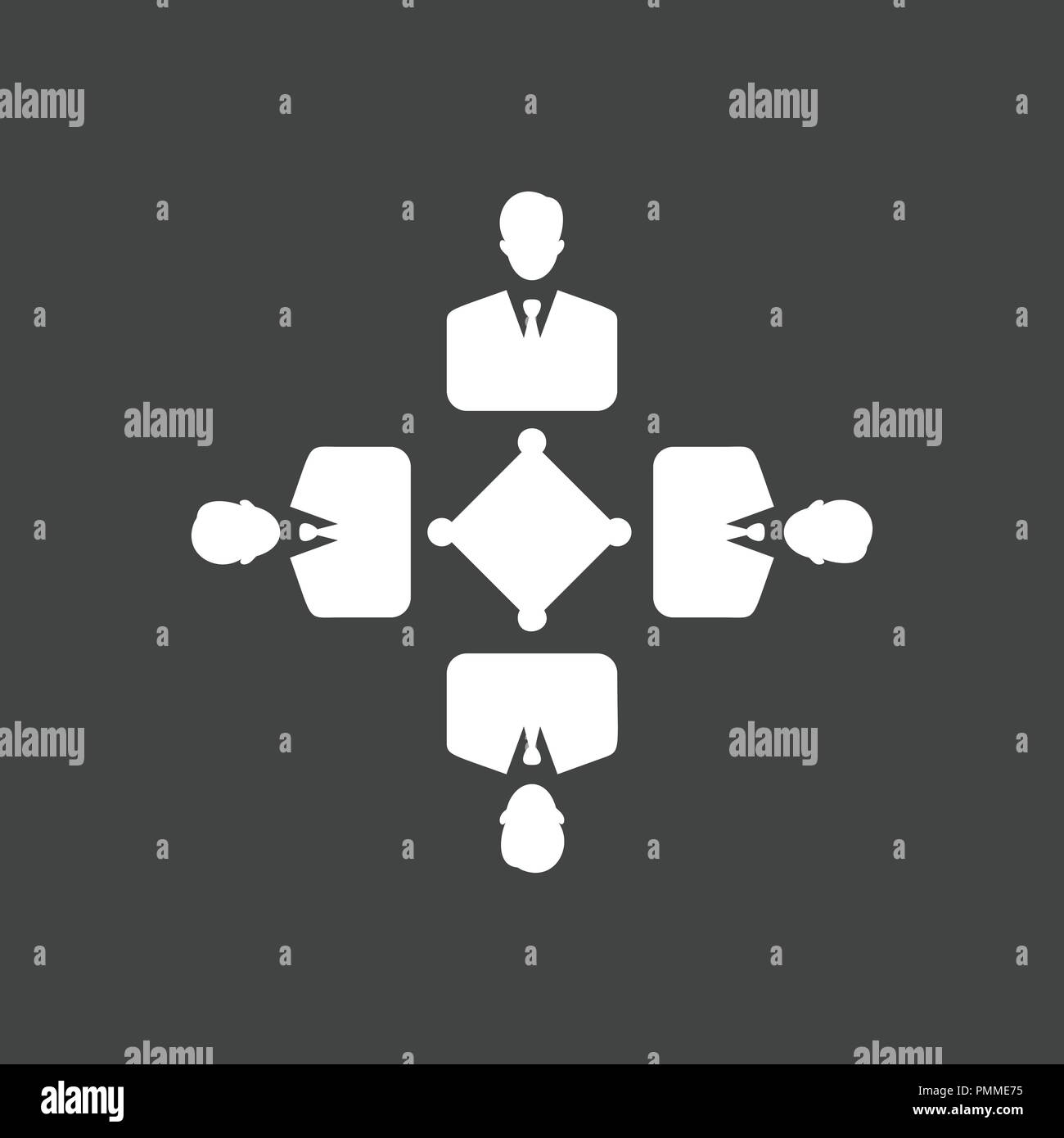 Business Meeting Round Table Stock Vector Images - Alamy