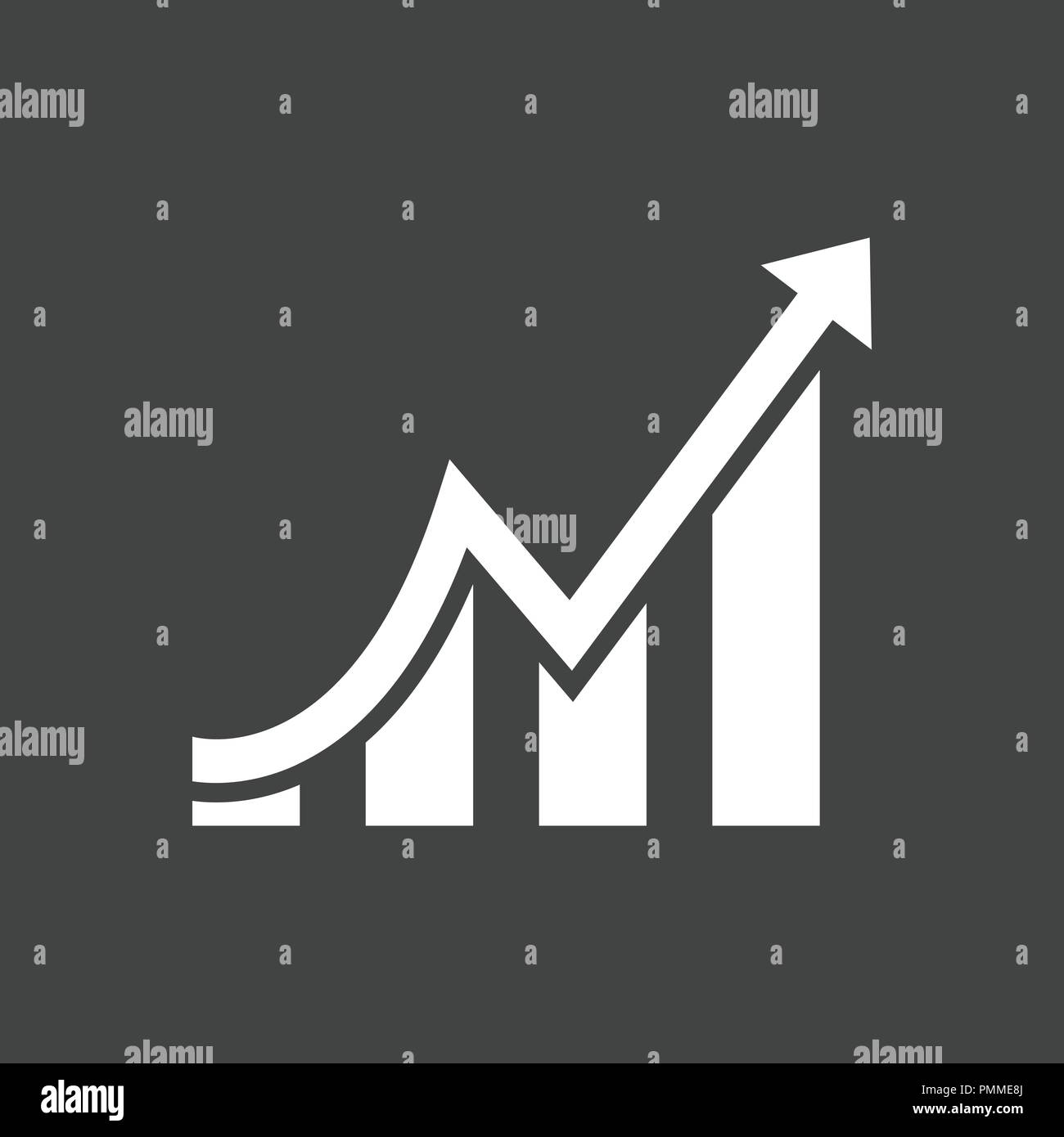 Growth Icon White Stock Vector Image & Art - Alamy