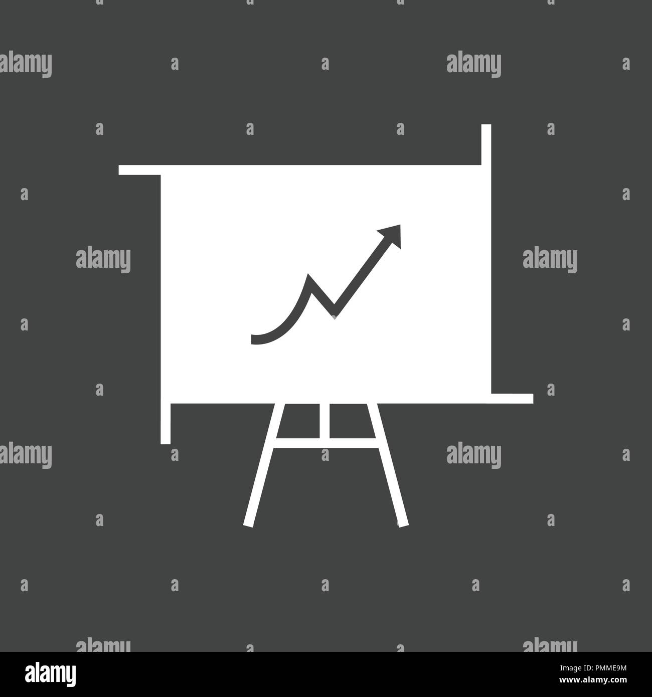 Growth Presentation Icon White Stock Vector Image & Art - Alamy
