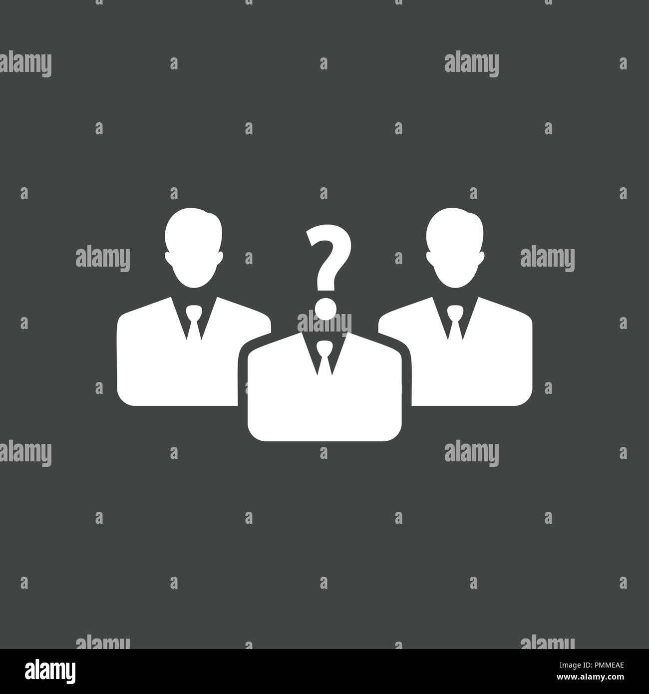Group Thinking Icon White Stock Vector Image & Art - Alamy