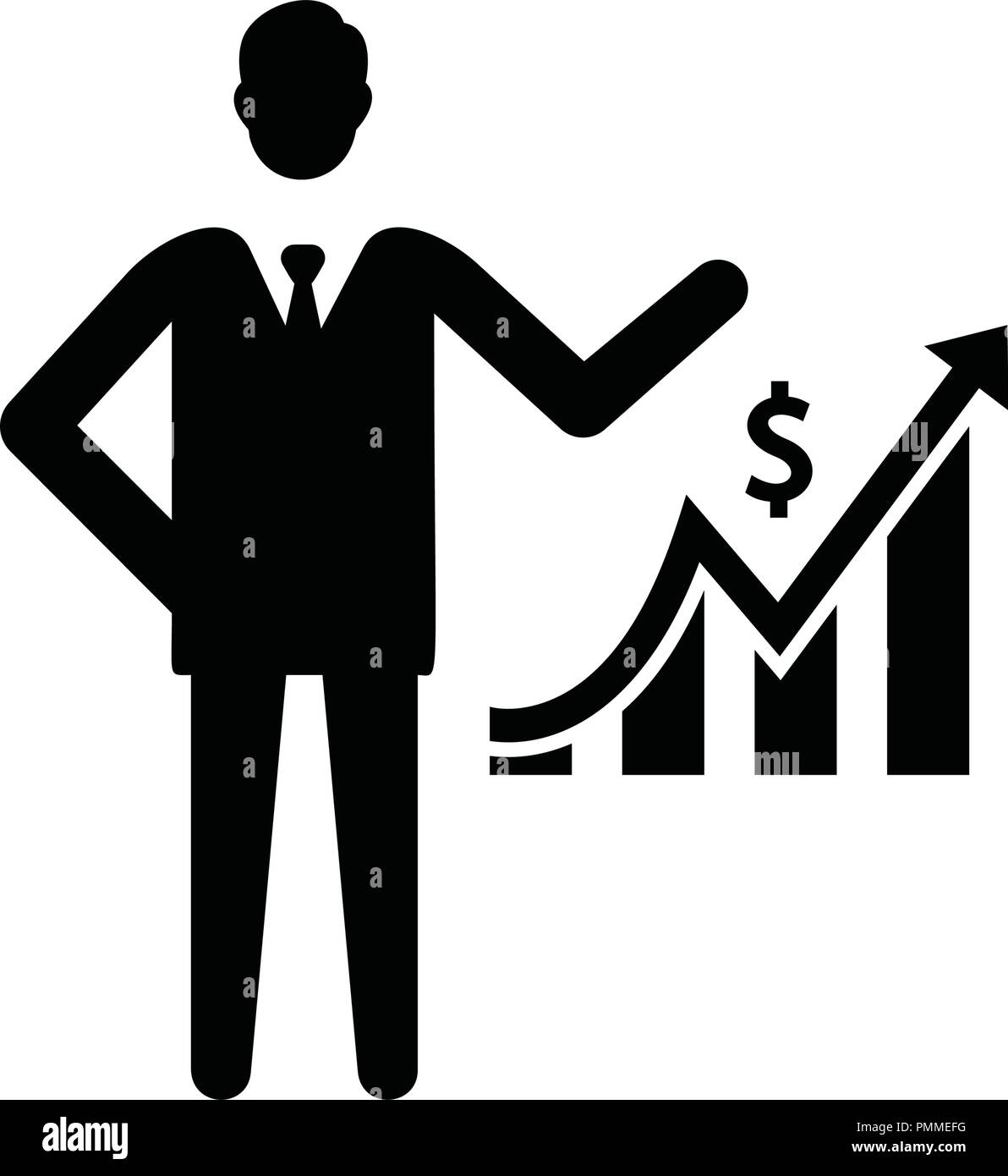 Growing business icon presentation flat hi-res stock photography and ...