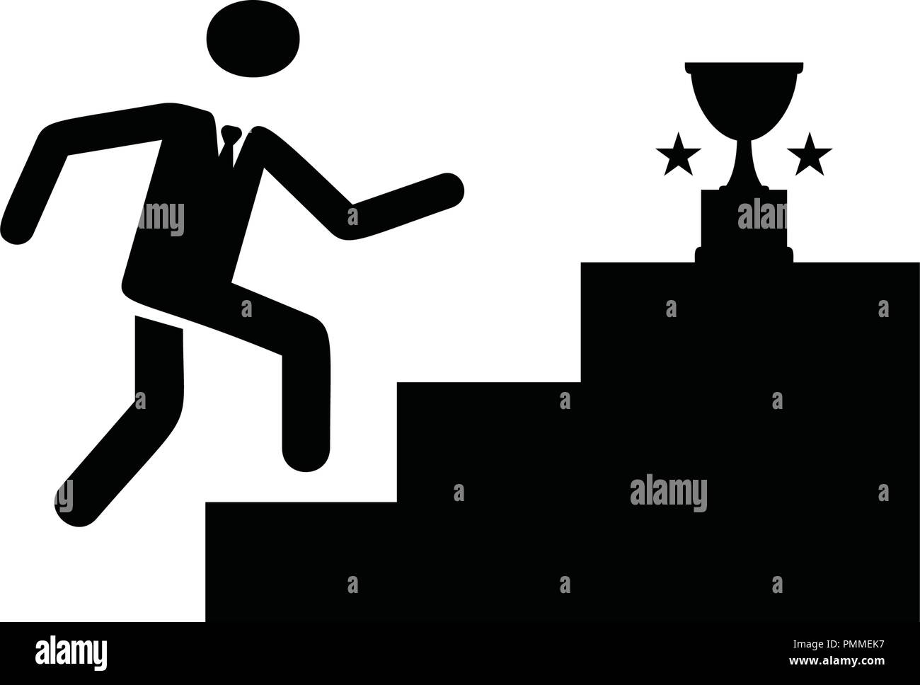 Running To Achieve Success Icon Black Stock Vector Image & Art - Alamy
