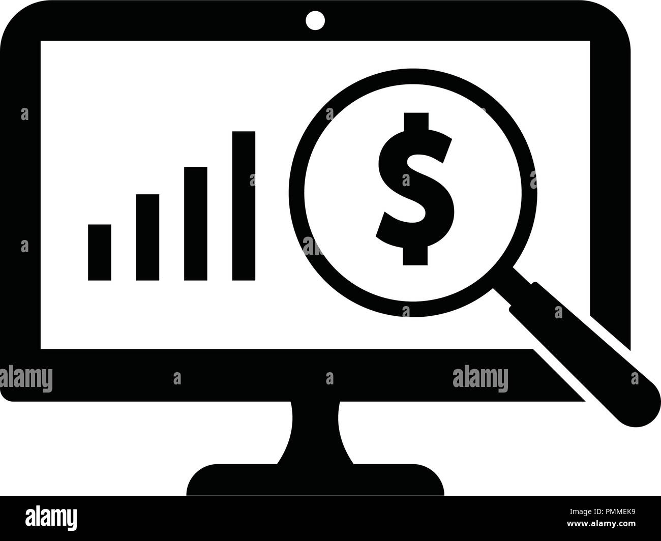 Business Profit Analysis Icon Black Stock Vector Image & Art - Alamy